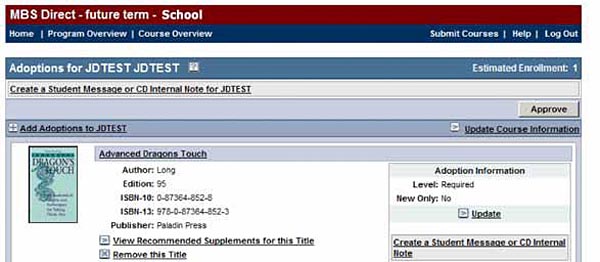 MBS Direct Higher Ed Services Guide › Adoption Process › Topics