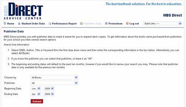 MBS Direct Higher Ed Services Guide › MBS Direct Service Center › Topics